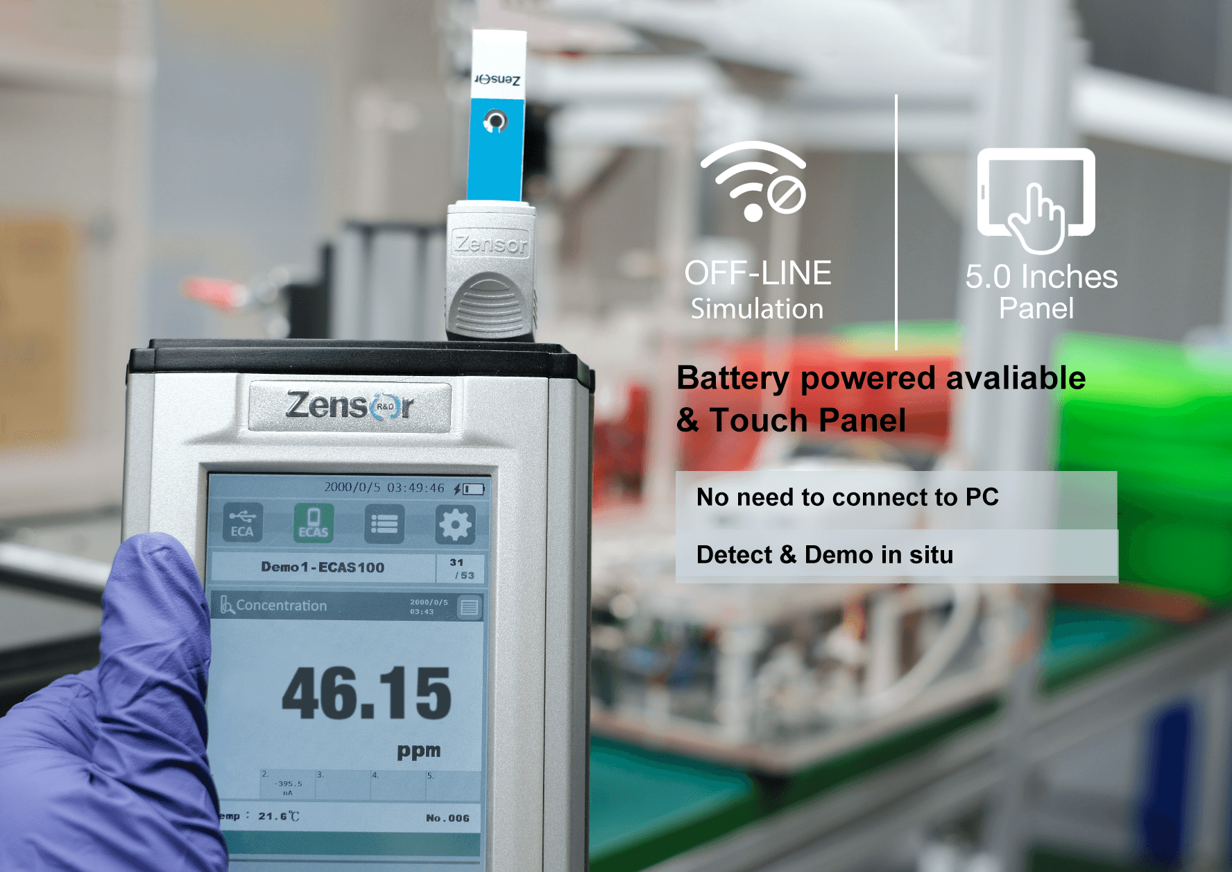 具模擬器功能的電化學分析儀Potentiostat｜Zensor R&D｜模擬器功能的電化學工作站/恒電位儀. - ECAS100
